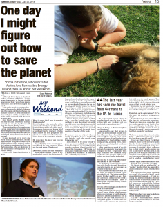 Shona Paterson talks to the Evening Echo - MaREI