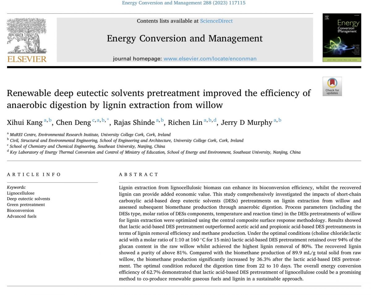 Two brand new papers from CEEES Research Group - MaREI